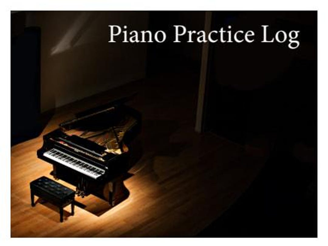 Piano Practice Log - Etsy