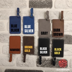 Leather Luggage Tags, Luggage Tag, Custom Luggage Labels, Luggage Tags Personalized, Custom ...