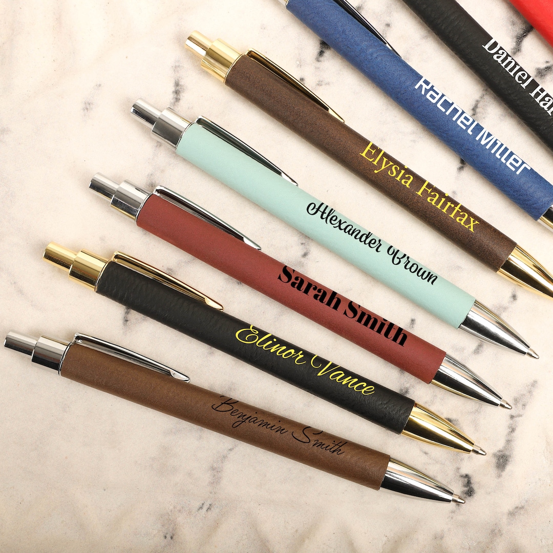 Custom Leather Pen, Personalized Pen, Engraved Leather With Name ...