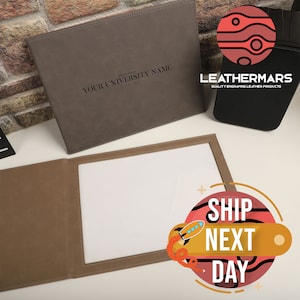 Personalized Diploma Holder, Hardback Textured Leatherette Folder ...