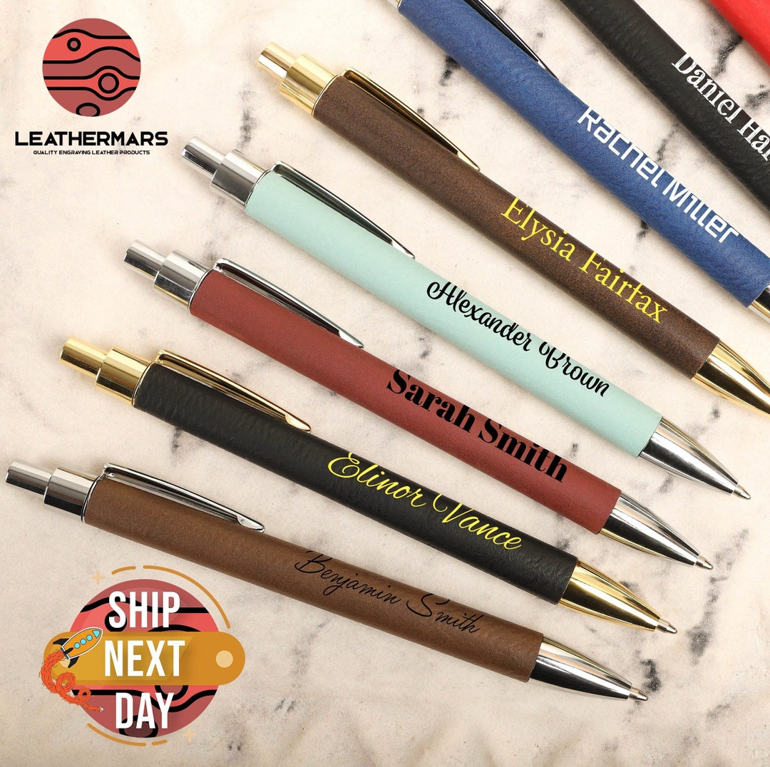 Custom Leather Pen, Personalized Pen, Engraved Leather With Name ...