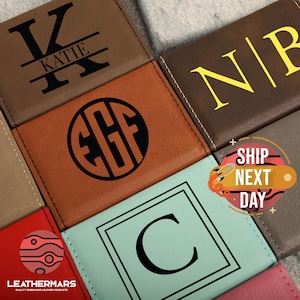 Personalized Business Card Case, Leather Business Card Holder, Engraved ...