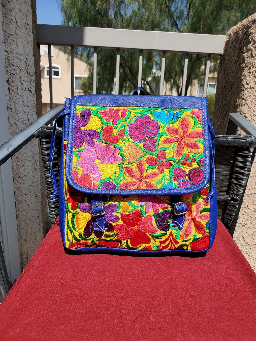 Leather Embroidered Backpacks - Etsy