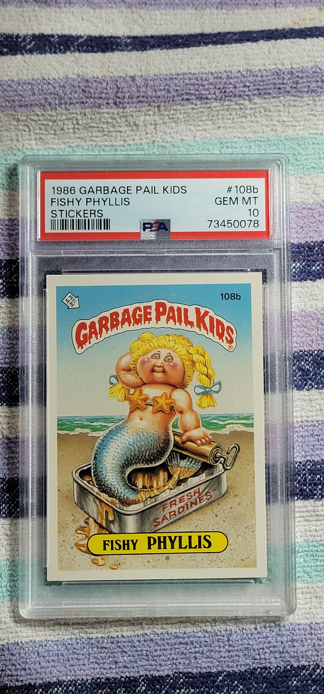 1986 Garbage Pail Kids Stickers #108b Fishy Phyllis - PSA GEM MT 10 - Etsy