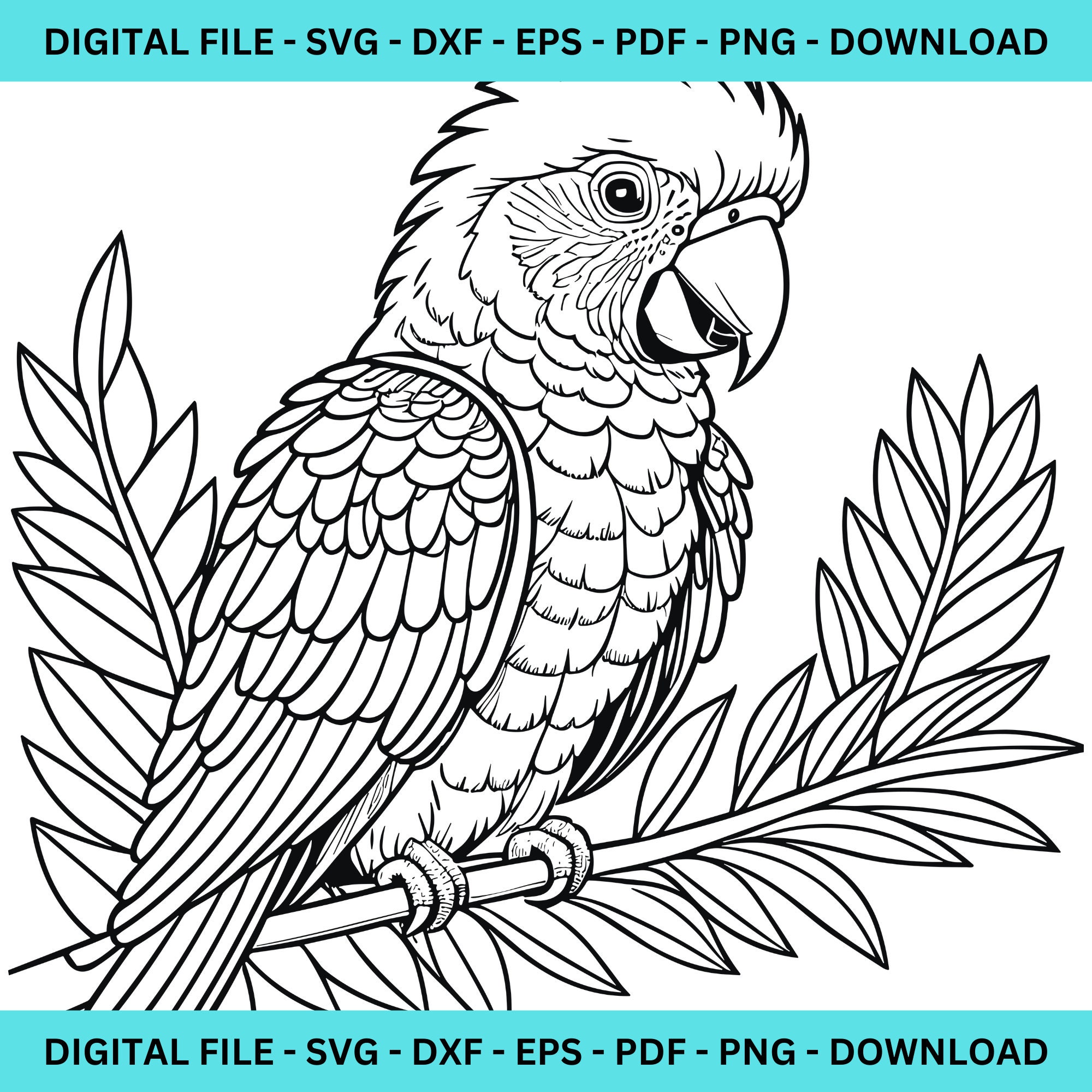 Vibrant Parrot Perch DIY Bird Lover's SVG Art Files - Etsy