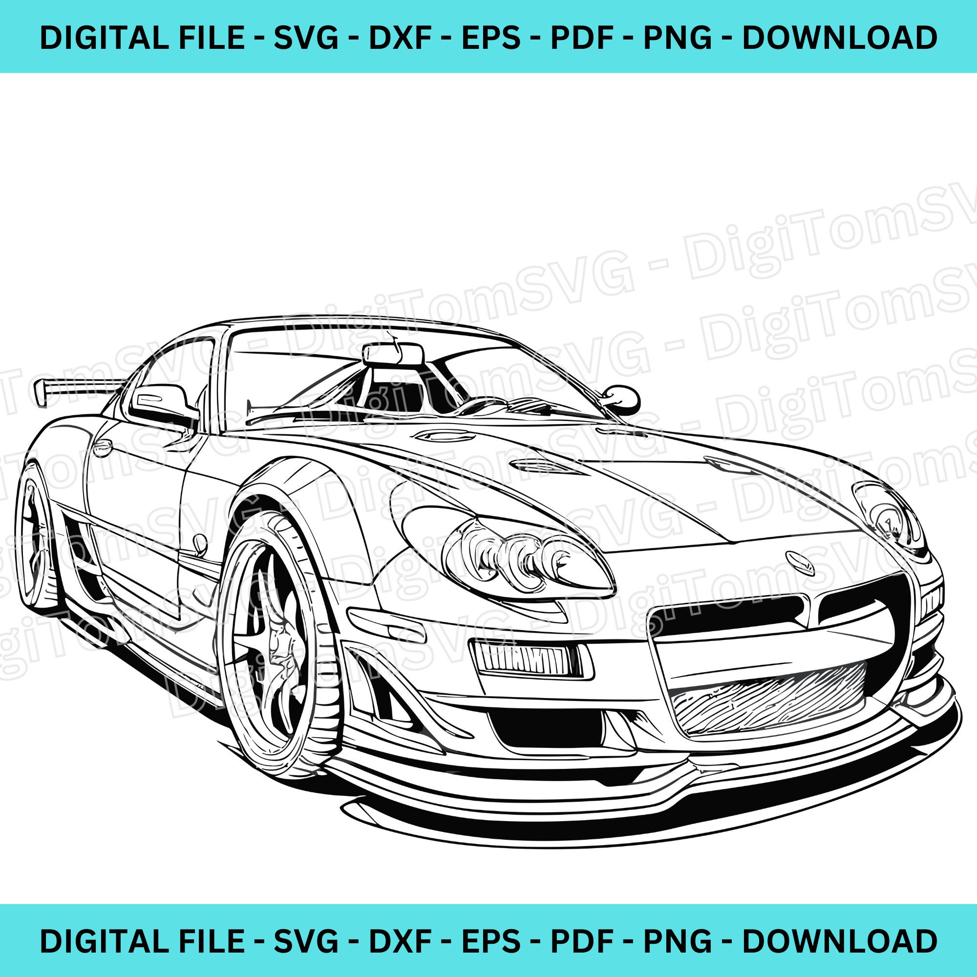 Sportscar Enthusiast DIY Kit Svg Png Digital File Diy Car Projects ...
