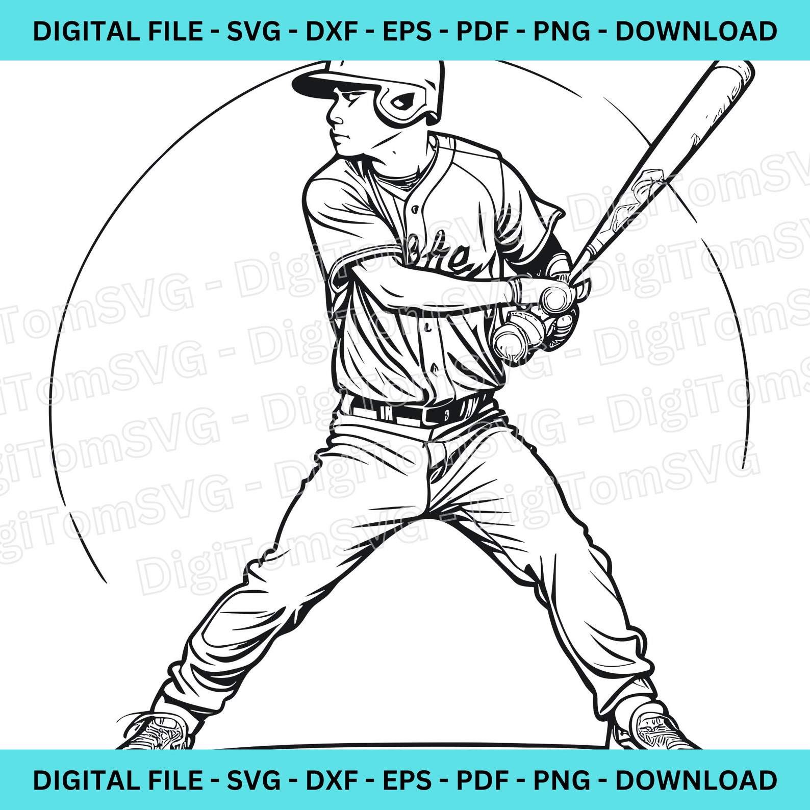 Craft Your Own Baseball Magic With SVG PNG Files, Baseball Player SVG ...