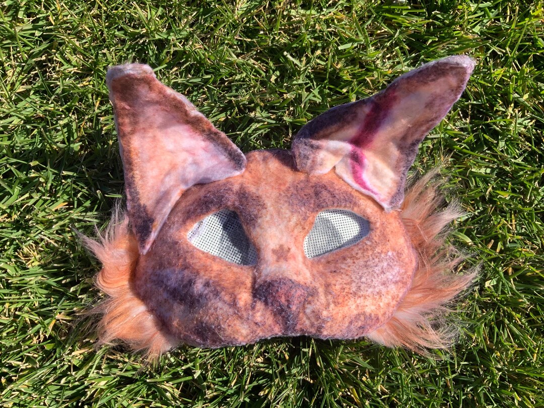 Ginger Cat Therian Mask/ Bendable Ears/ Lined - Etsy