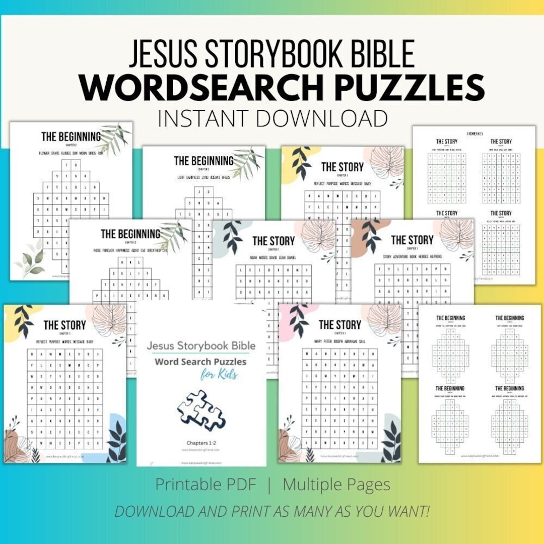 Jesus Storybook Bible; Word Search Puzzle Chapters 1-2: Kid's Puzzle - Etsy