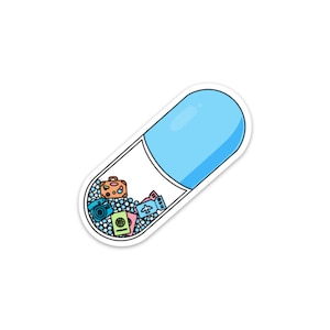 Your Daily Dose of Happiness | Capsule Stickers, Pharmacy Stickers ...