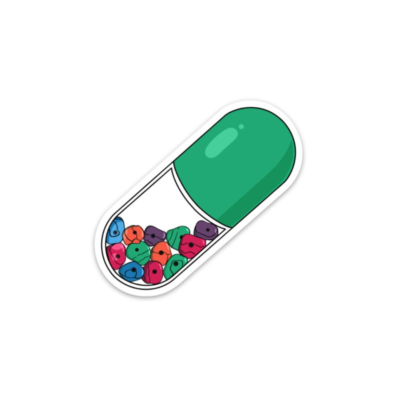 Your Daily Dose of Happiness | Capsule Stickers, Pharmacy Stickers ...