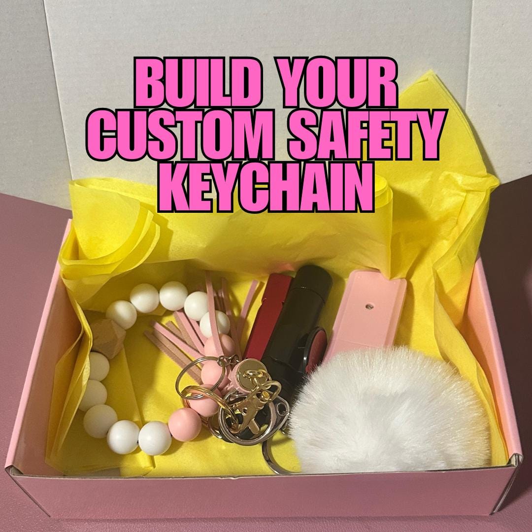 Custom Safety Keychain Set: Personal Alarm, Whistle, Window Breaker - Etsy