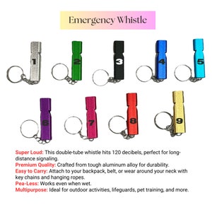 Custom Safety Keychain Set: Personal Alarm, Whistle, Window Breaker - Etsy