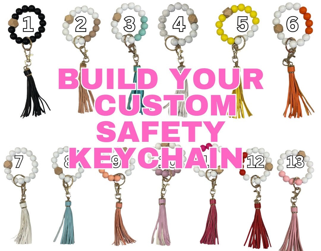 Custom Safety Keychain Set: Personal Alarm, Whistle, Window Breaker - Etsy