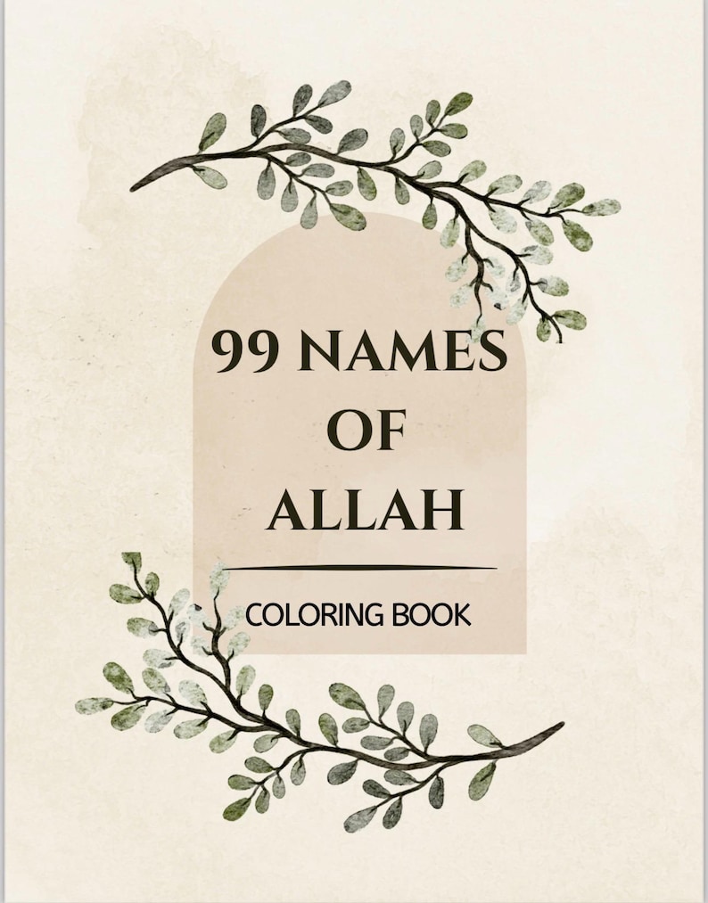 Islamic Coloring Book, Allah’s 99 Names Printable, Esmaul Husna Digital ...