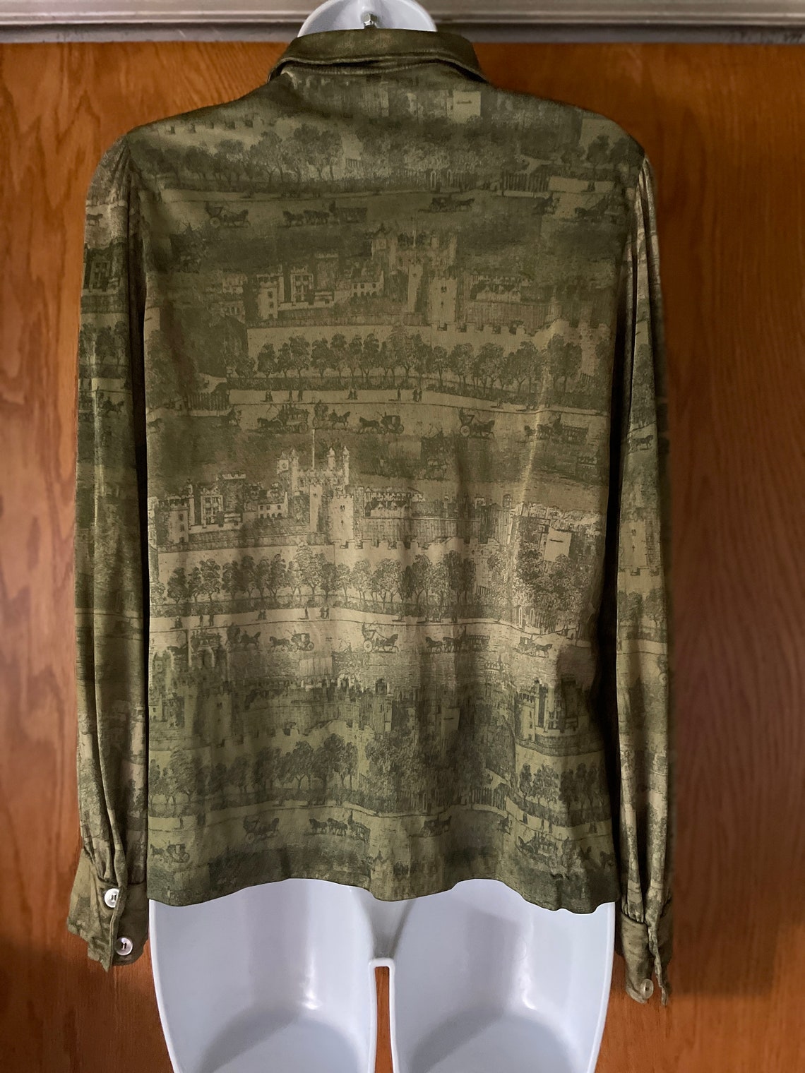 Vintage 1970s Green Carriage Yoke Front Pullover Women's Blouse - Etsy
