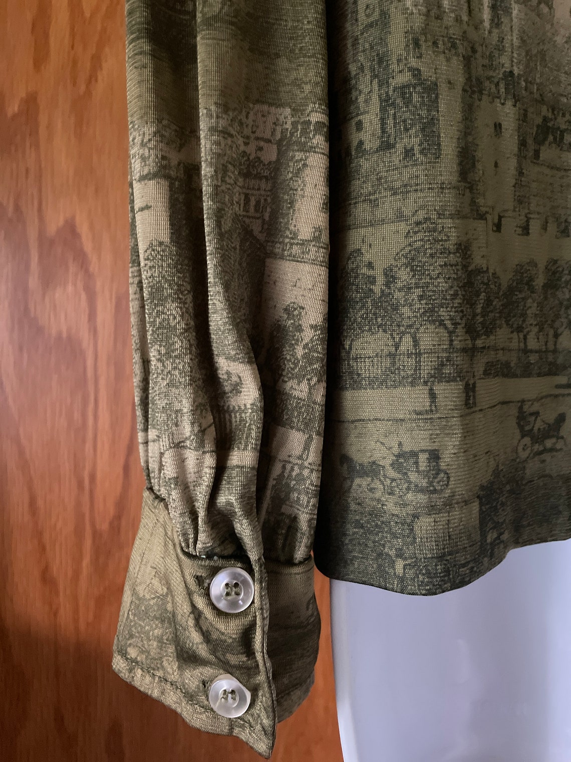 Vintage 1970s Green Carriage Yoke Front Pullover Women's Blouse - Etsy