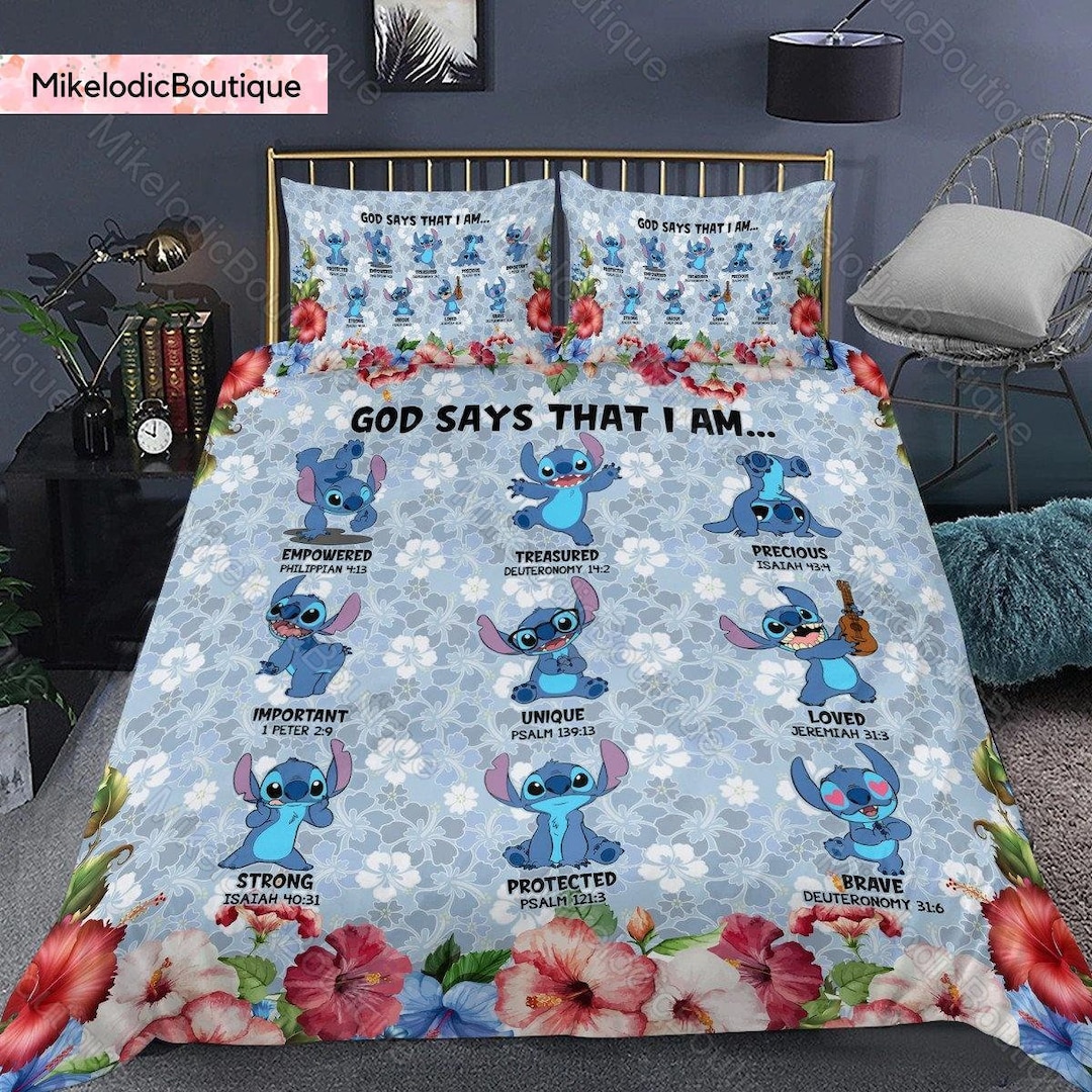 Stitch Bedding Set, Disney Stitch Duvet Cover, Lilo Stitch Bed Set ...