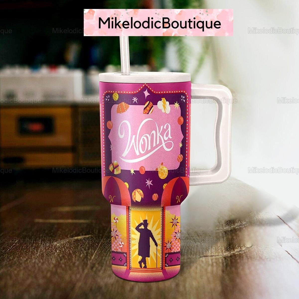 Willy Wonka Tumbler 40 Oz, Willy Wonka Insulated Tumbler, Willy Wonka ...