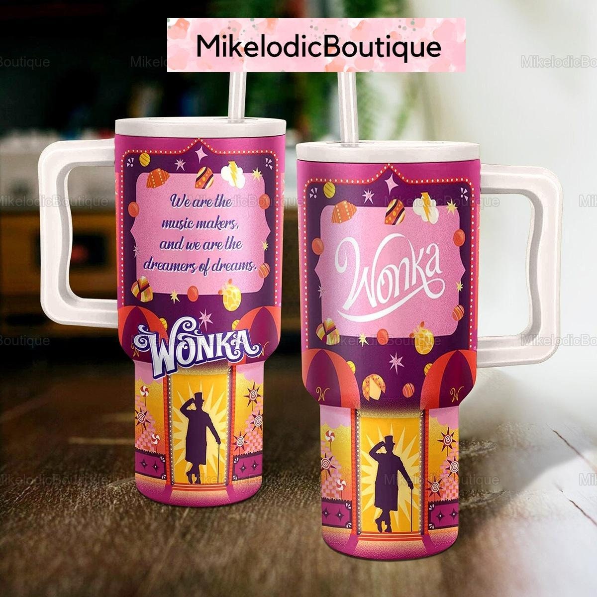Willy Wonka Tumbler 40 Oz, Willy Wonka Insulated Tumbler, Willy Wonka ...
