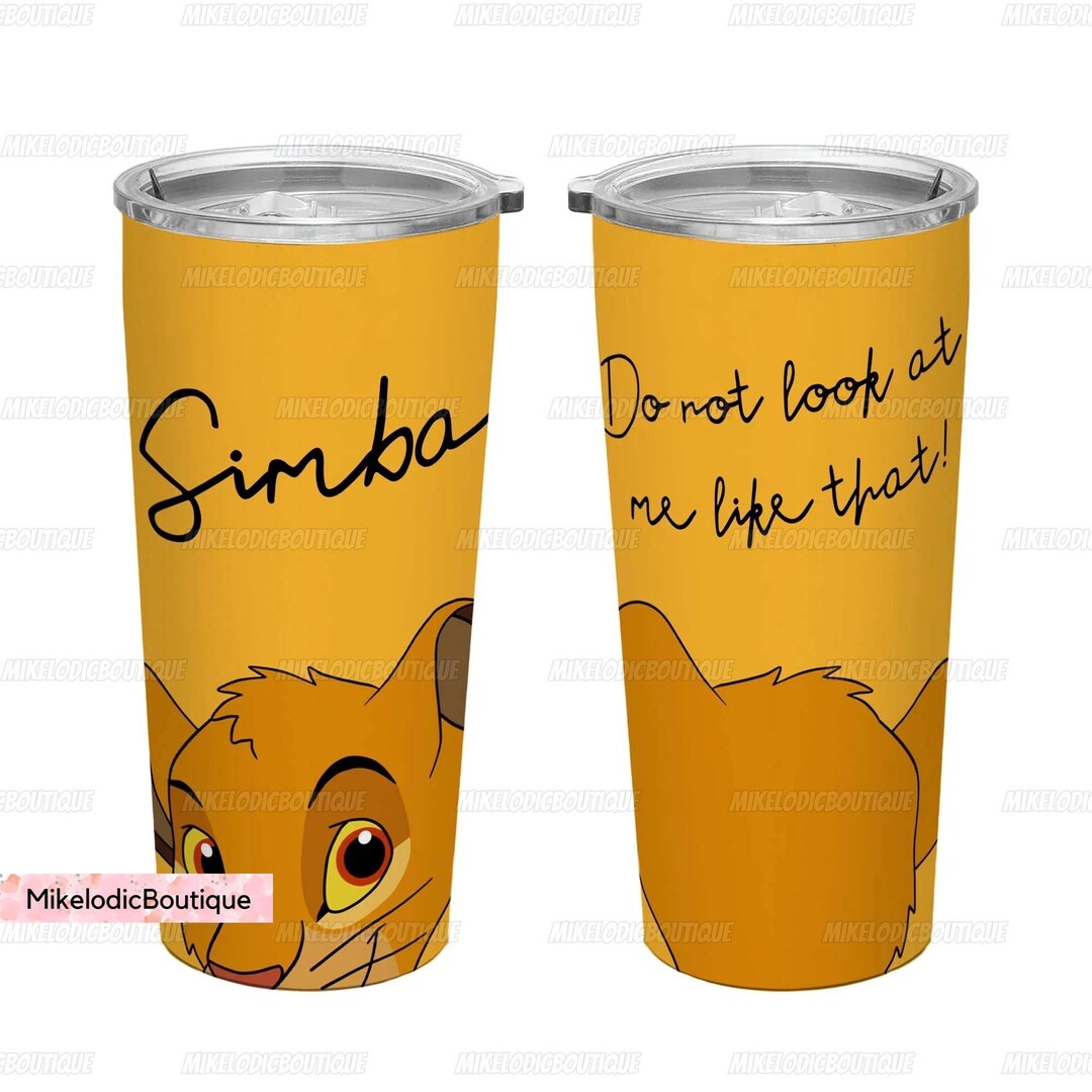 Simba Stainless Tumbler, the Lion King Tumbler, Simba Disney Tumbler ...