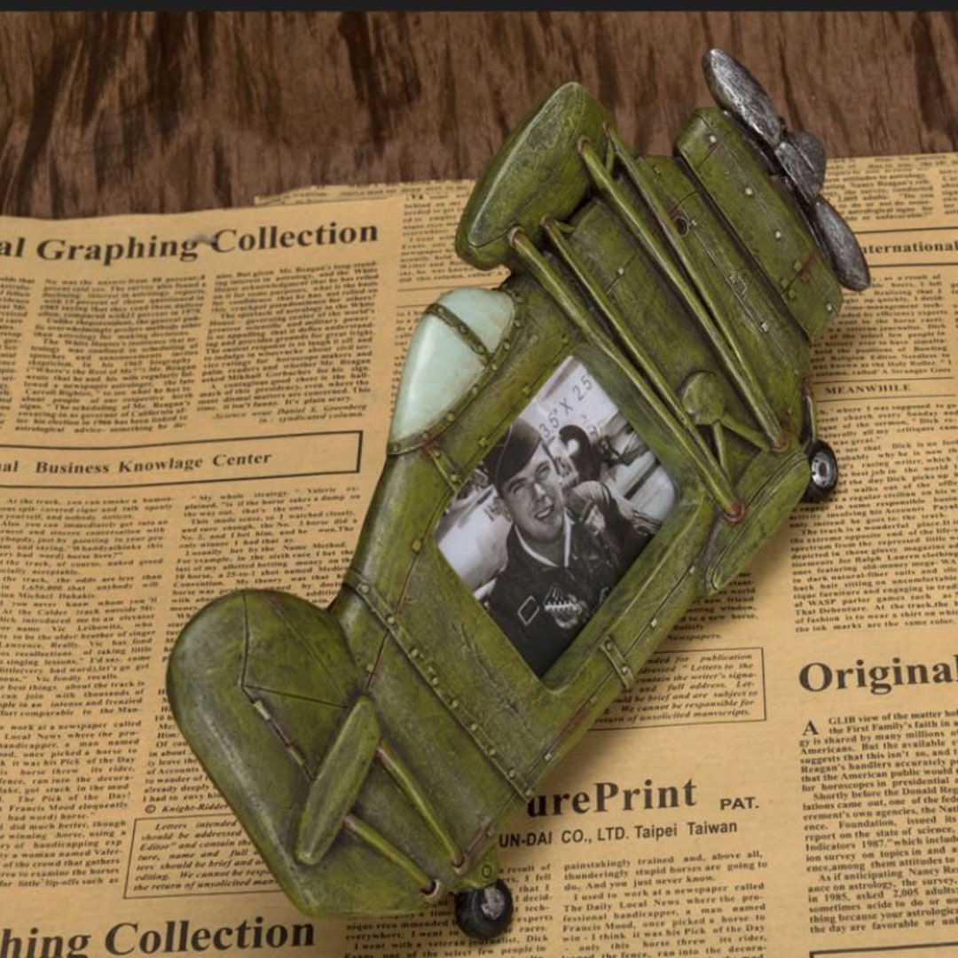Retro. Nostalgic. Green Airplane Picture Frame - Etsy