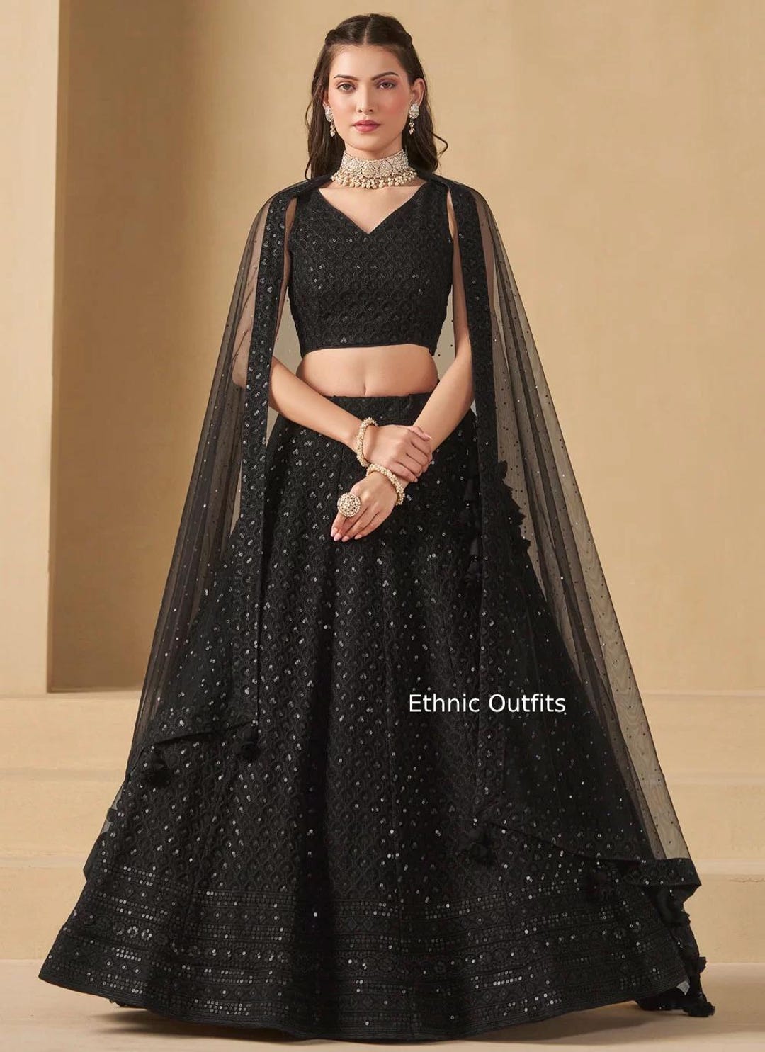 Beautiful Black Lehenga Choli for Women Traditional Wear Lahenga Choli ...