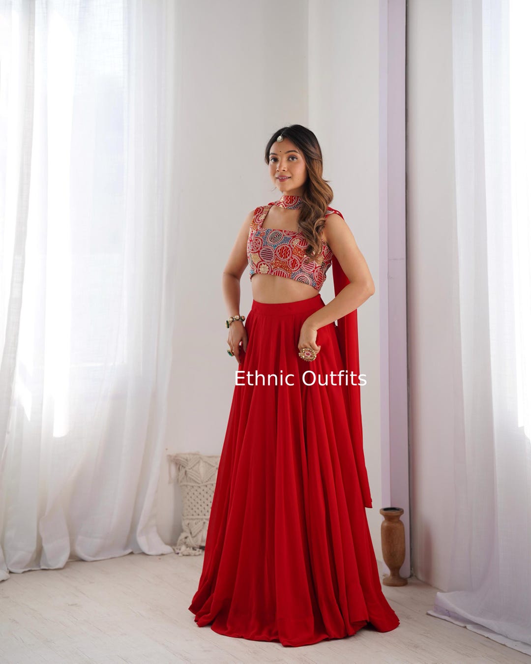 Designer Red Lehenga Choli for Women Bollywood Style Lahenga Choli ...