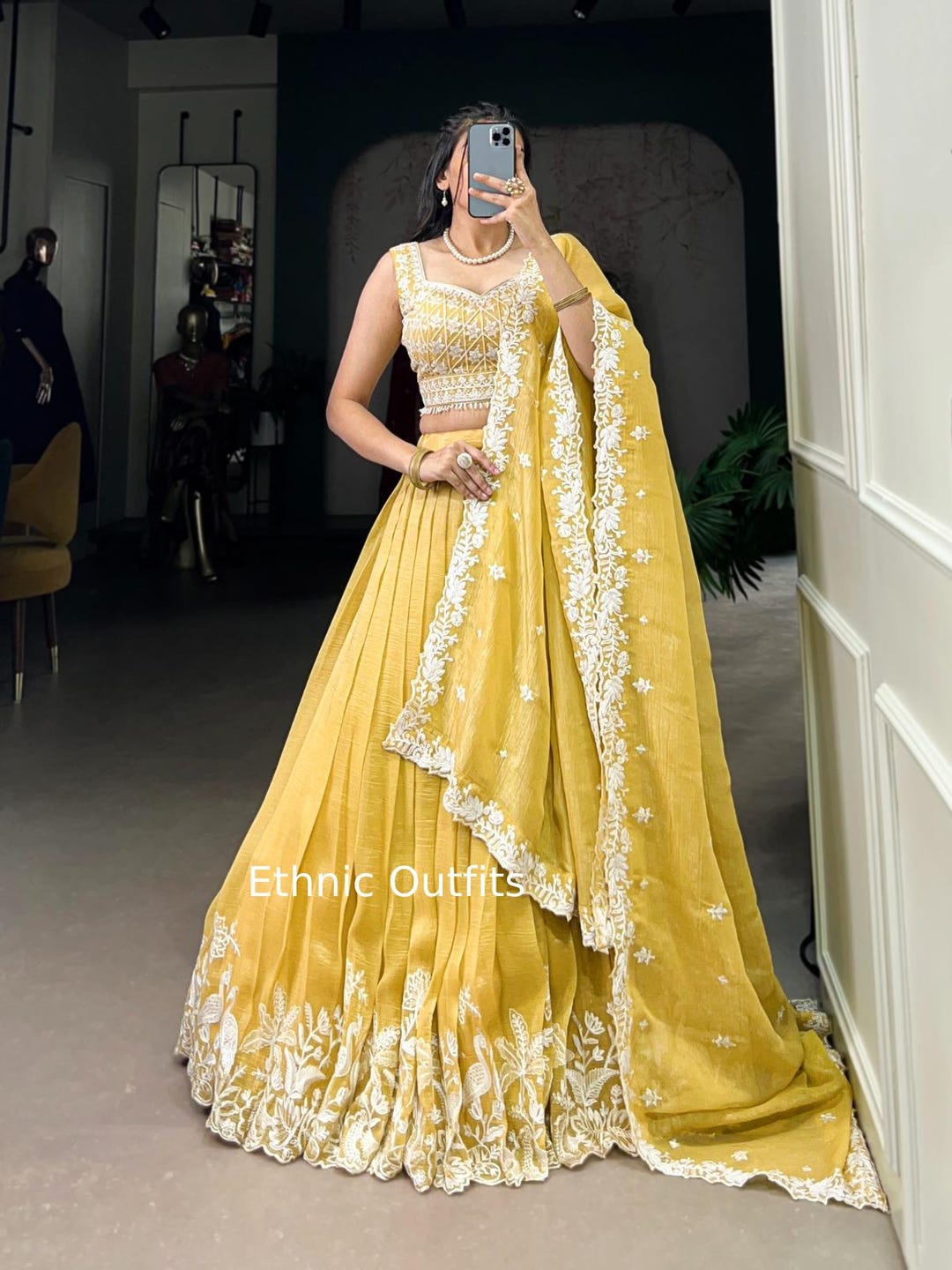 Yellow Party Wear Lehenga Choli for Women Indian Wedding Lahenga Choli ...