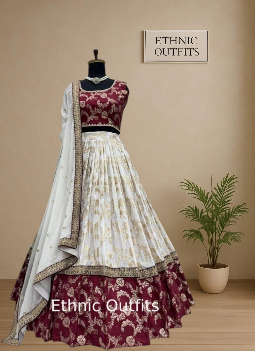 Designer Lehenga Choli for Women Indian Wedding Ghagra Choli White ...