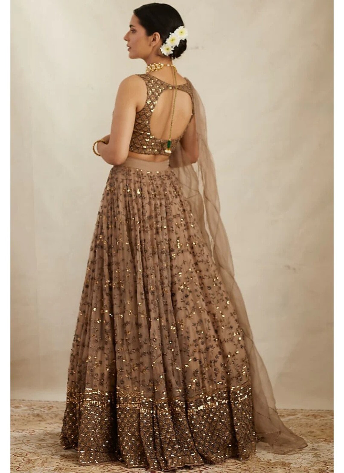 Brown Color Indian Wedding Lehenga Choli Party Wear Lengha Choli ...