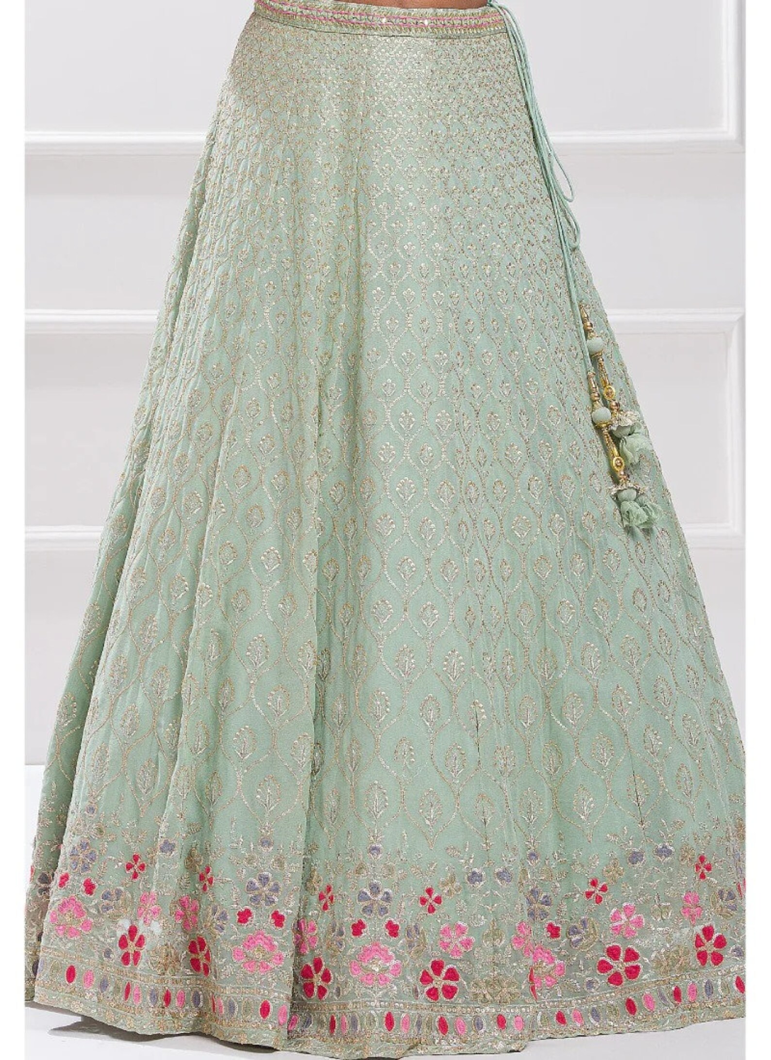 Pastel Green Reception Wear Lehenga Choli Party Wear Lengha Choli ...