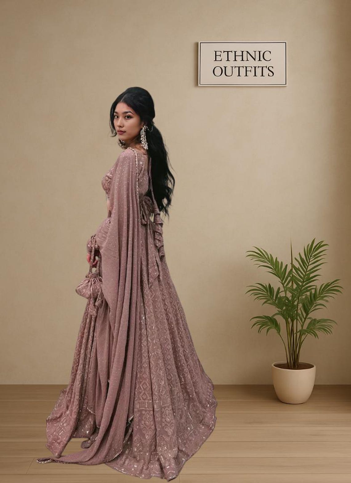 Rosy Pink Lehenga Choli for Women Party Wear Lehnga Choli Function ...