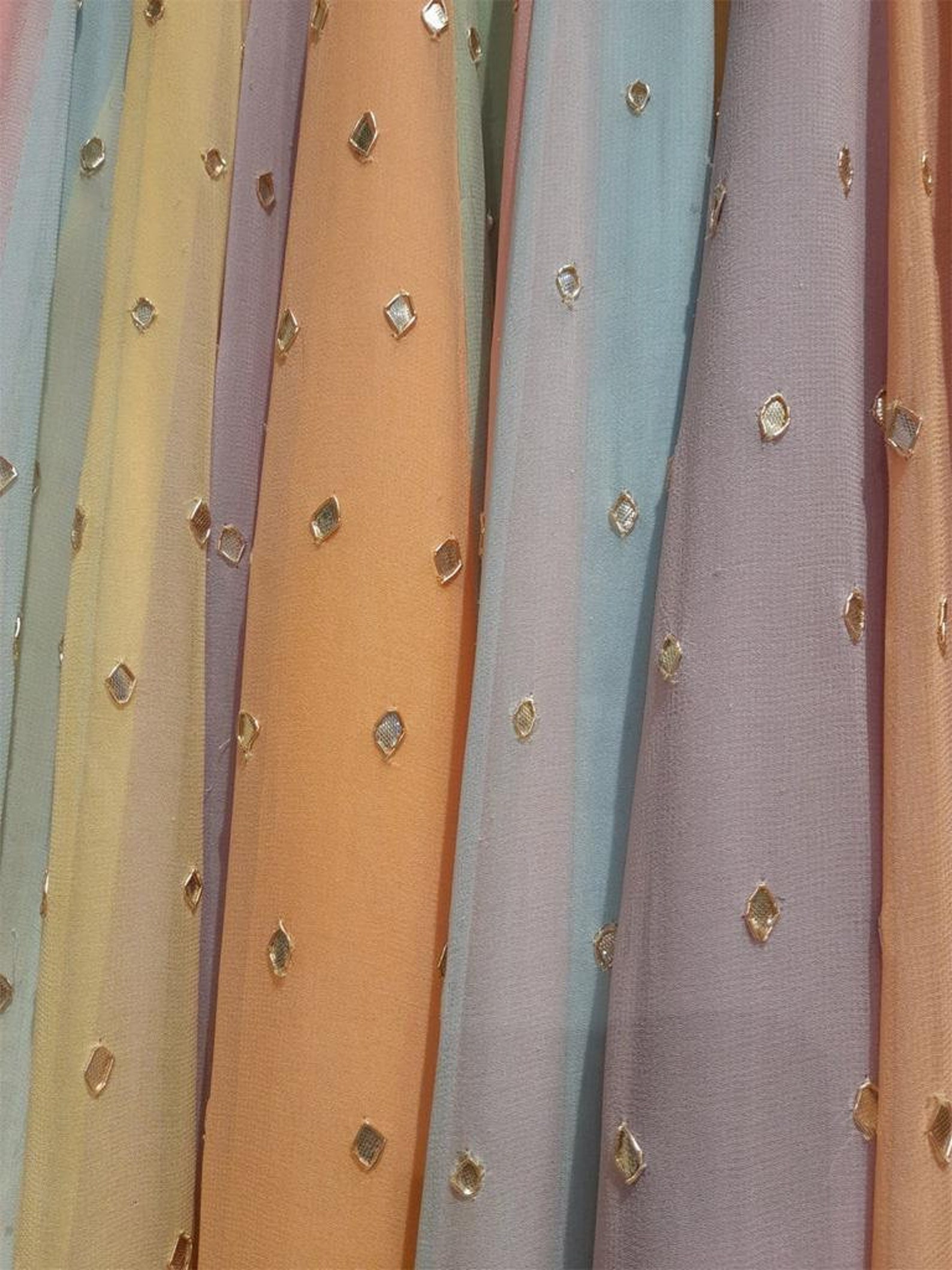 Multi Color Sequence Thread Embroidery Work Lehenga Choli Festivel ...