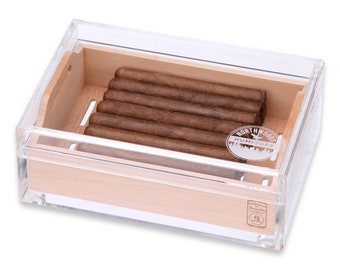 Felix Pro Tupperdor Airtight Acrylic Humidor, Spanish Cedar Tray, Ash ...