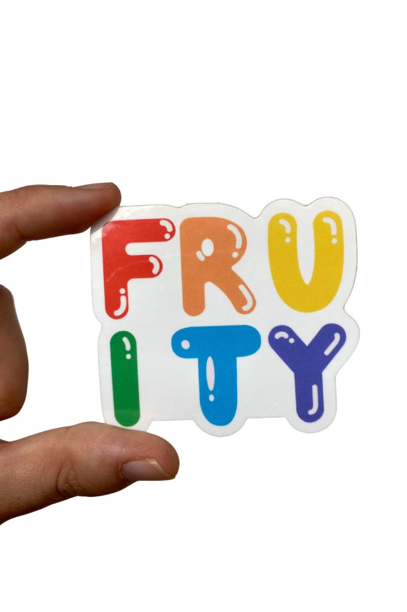 Fruity Blocky Water Proof Sticker, LGBTQ Sticker, Gifts for My ...