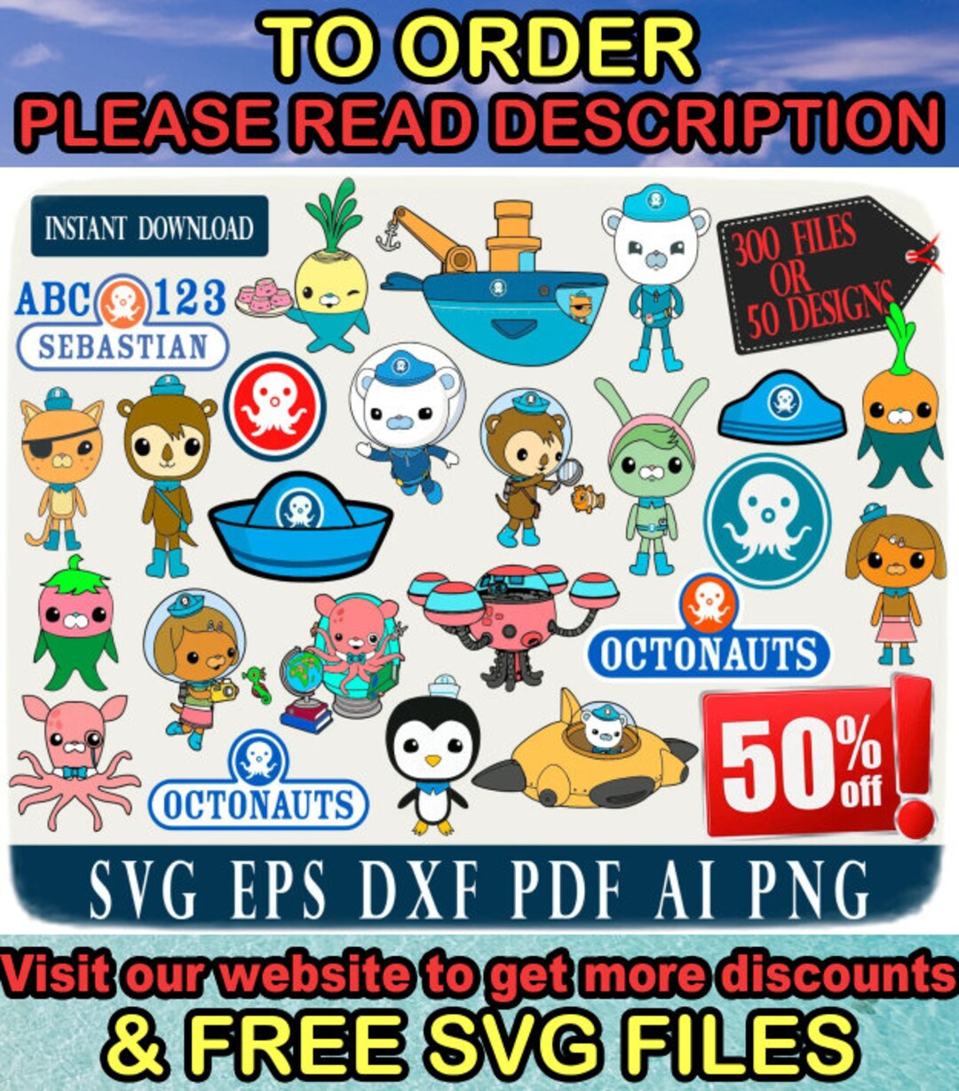 50 Octonauts Svg Bundle Octonauts Svg Octonauts Vector - Etsy