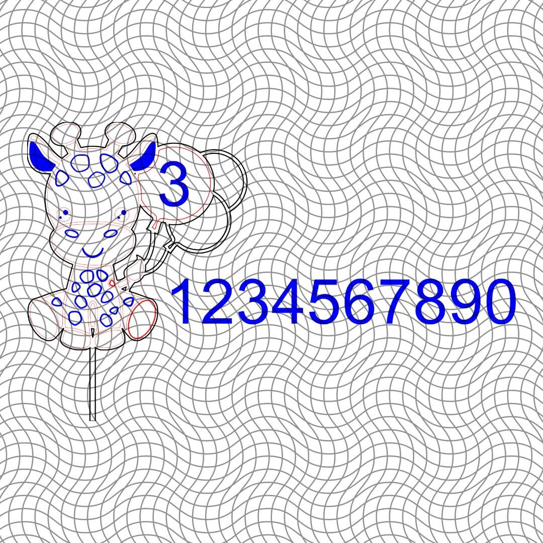 Giraffe Wooden Cake Topper Animal Topper Celebration Laser Cut File Svg ...