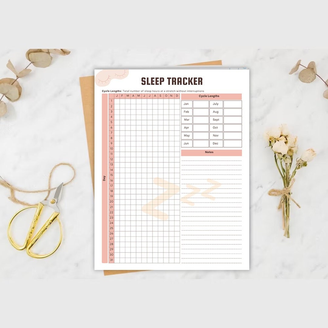 Sleep Tracker Planner Templates Instant Download - Etsy