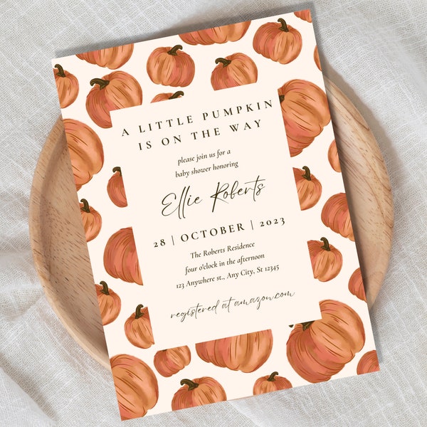 Fall Baby Shower Invitations - Etsy