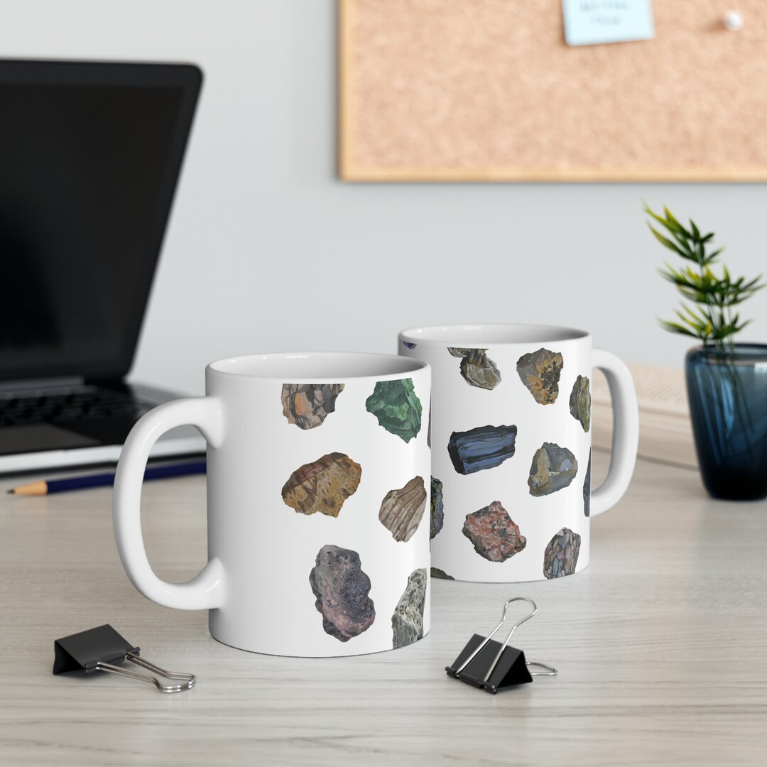 It's Rainin' Rocks Mug Geology Gift, Rock Art, Geology Design, Fun ...