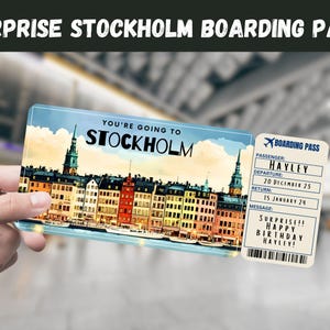 Stockholm, Sweden Trip Surprise Gift Ticket - You're Going to STOCKHOLM ...