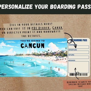 Cancun, Mexico Trip Surprise Gift Ticket - You're Going to CANCUN ...