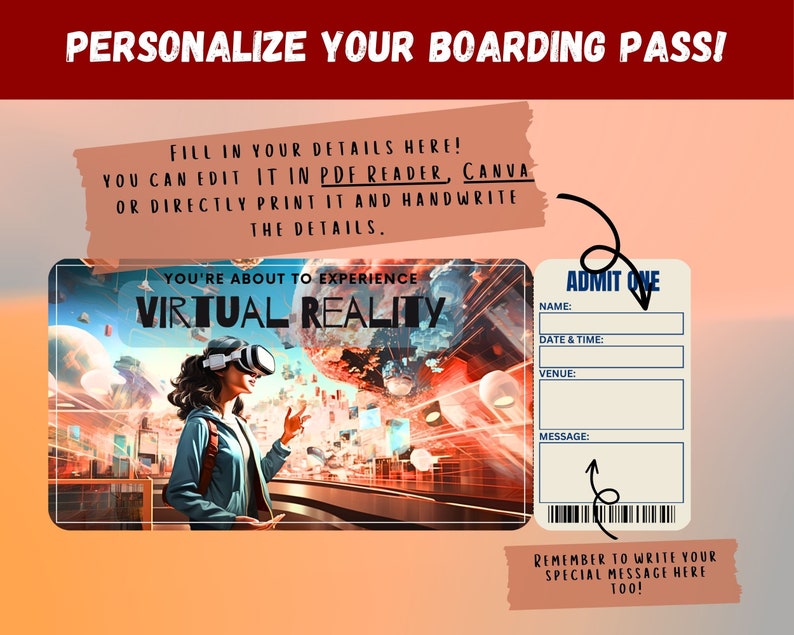 Virtual Reality Surprise Gift Ticket You're About to Experience VIRTUAL ...