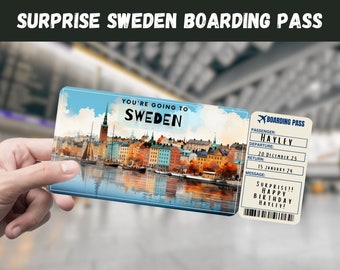 Editable Denmark Boarding Pass Template Printable - Etsy