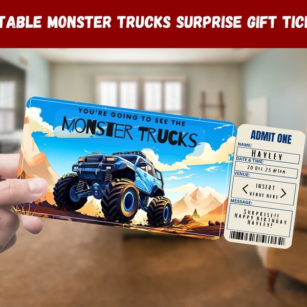 Printable Monster Jam Ticket - Etsy