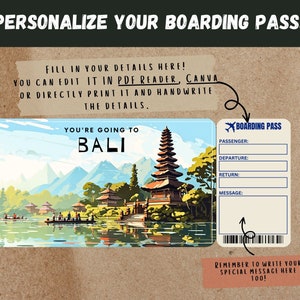 Bali, Indonesia Trip Surprise Gift Ticket - You're Going to BALI ...
