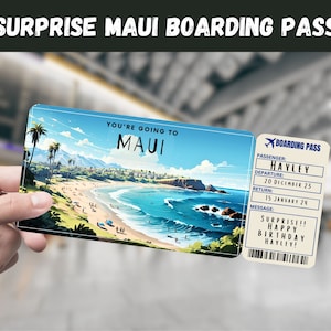 Editable Maui Boarding Pass - Etsy