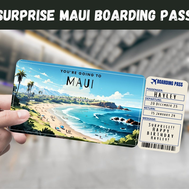 Boarding Pass to Maui - Etsy