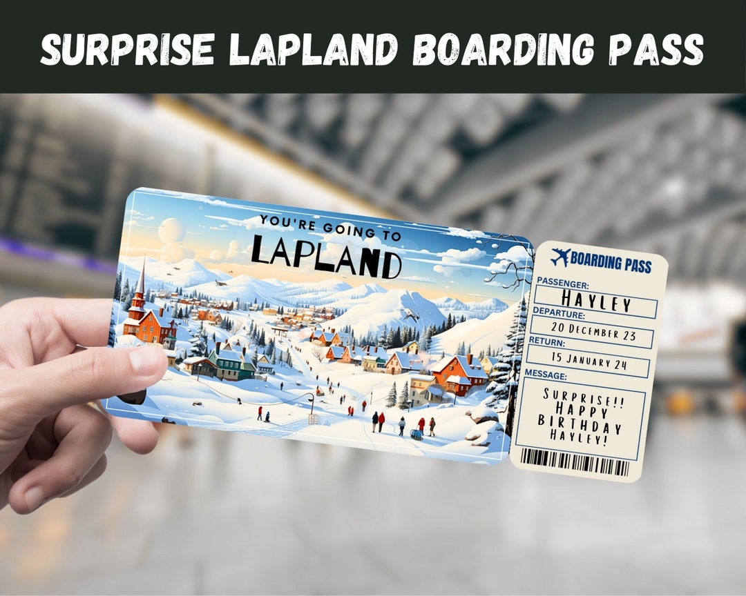 Lapland, Finland Trip Surprise Gift Ticket - You're Going to LAPLAND ...